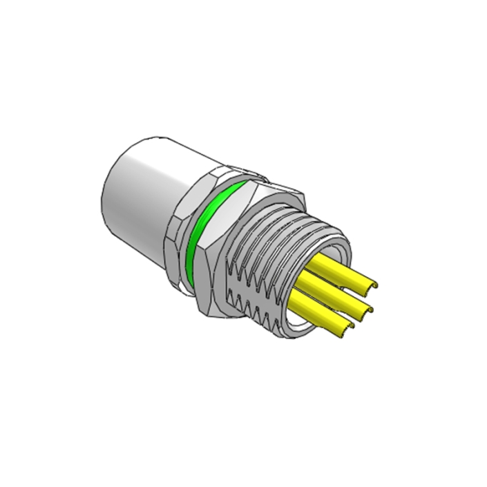 M5 Female Rear Lock Receptacle 3P Connector - FPIC