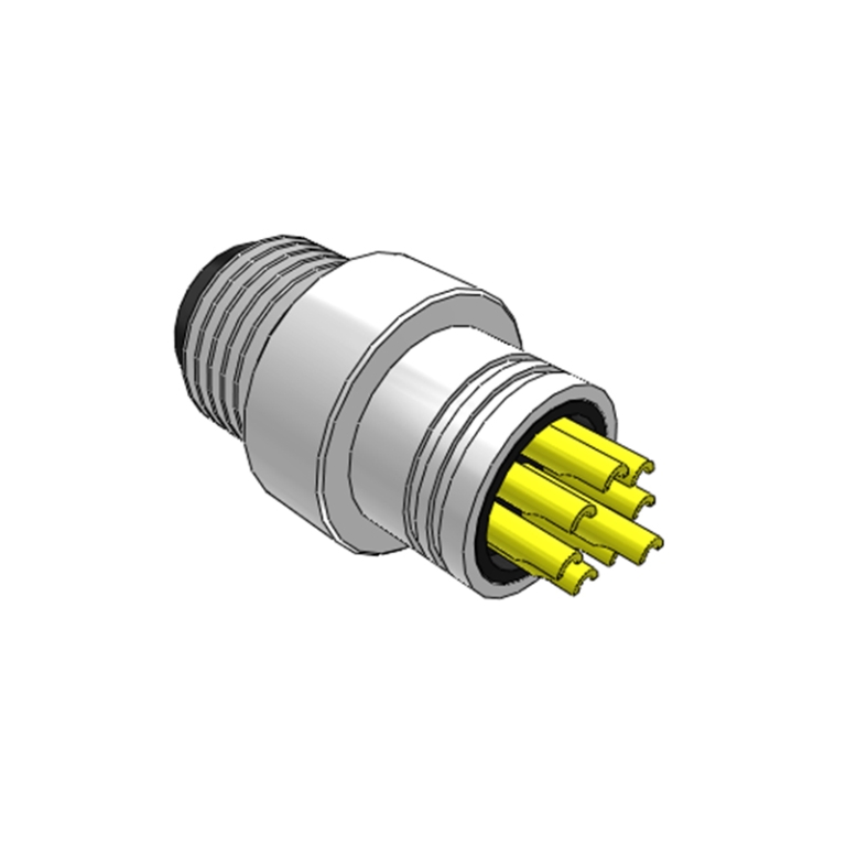 M8 Male Shielded Plug 8P Code A Circular Connector- FPIC